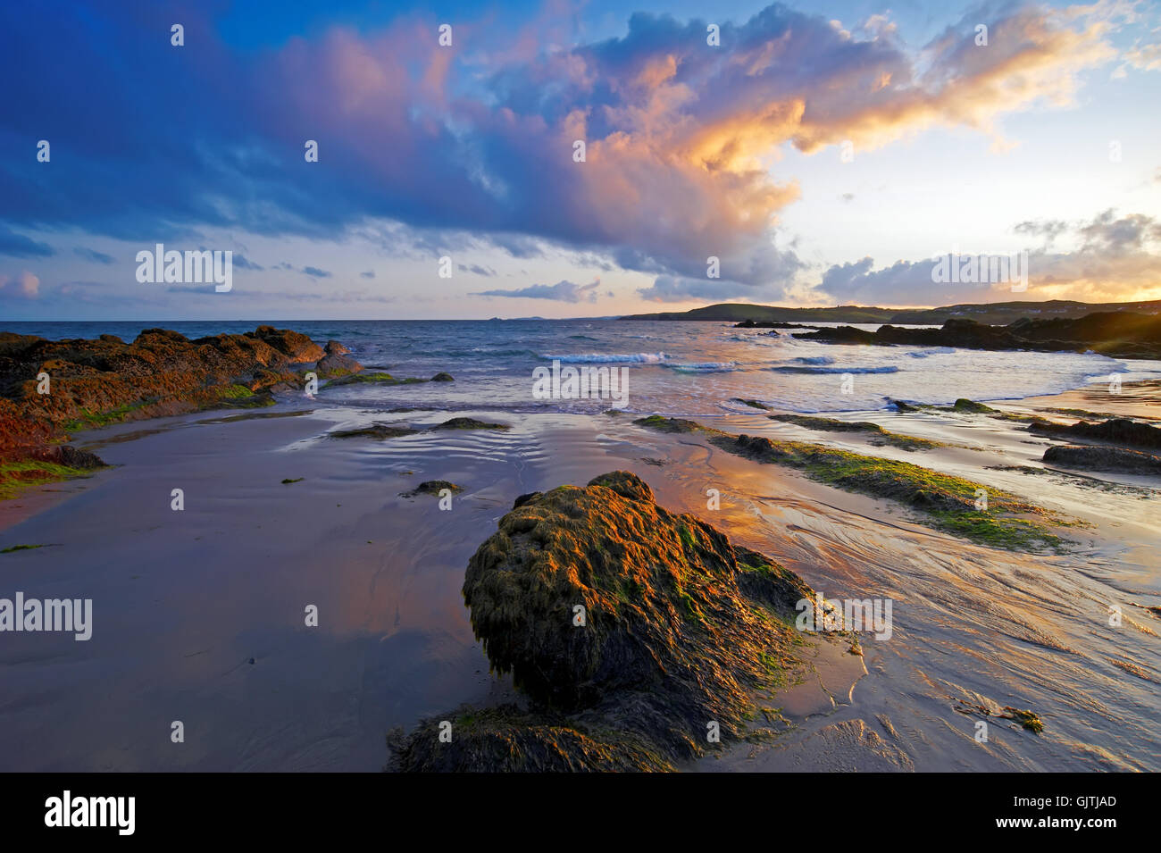 sunset beach seaside Stock Photo - Alamy