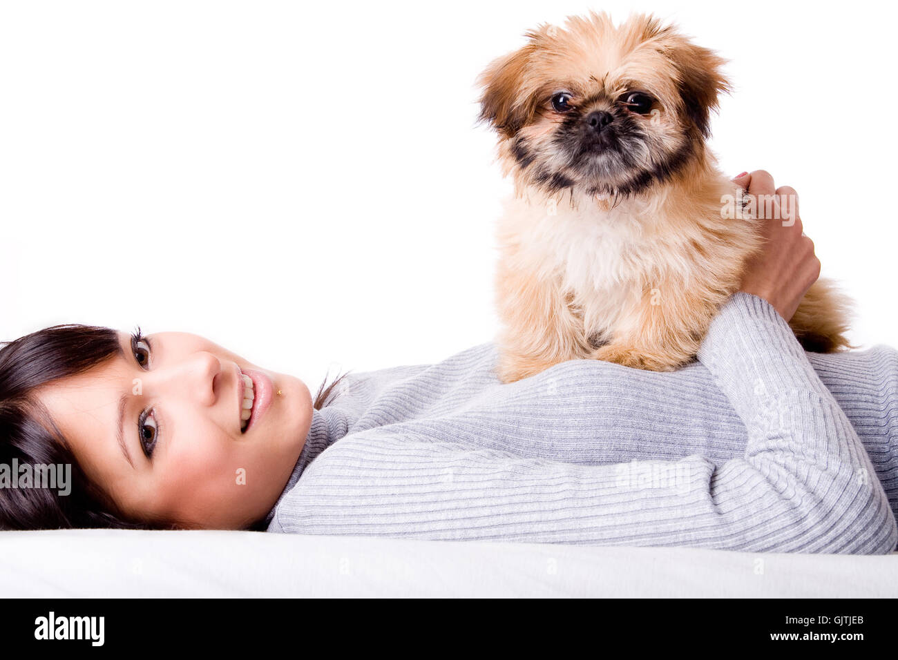 Woman dog isolated hi-res stock photography and images - Alamy