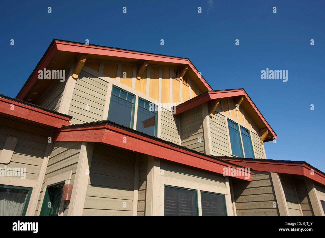 blue house building Stock Photo - Alamy