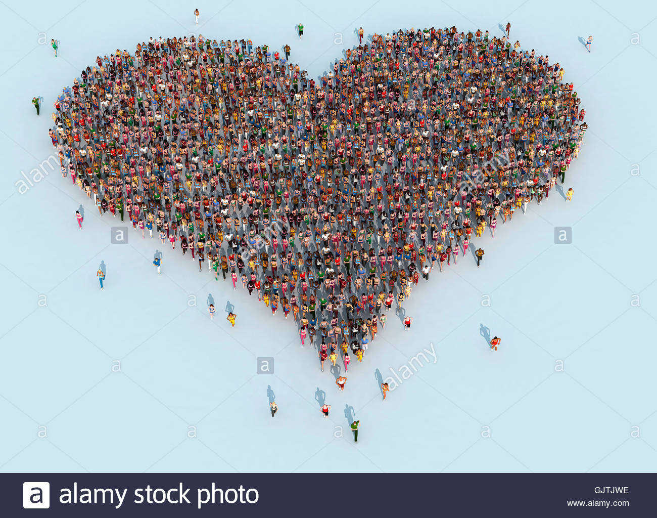 Large Group People Forming Shape Stock Photos & Large Group People ...