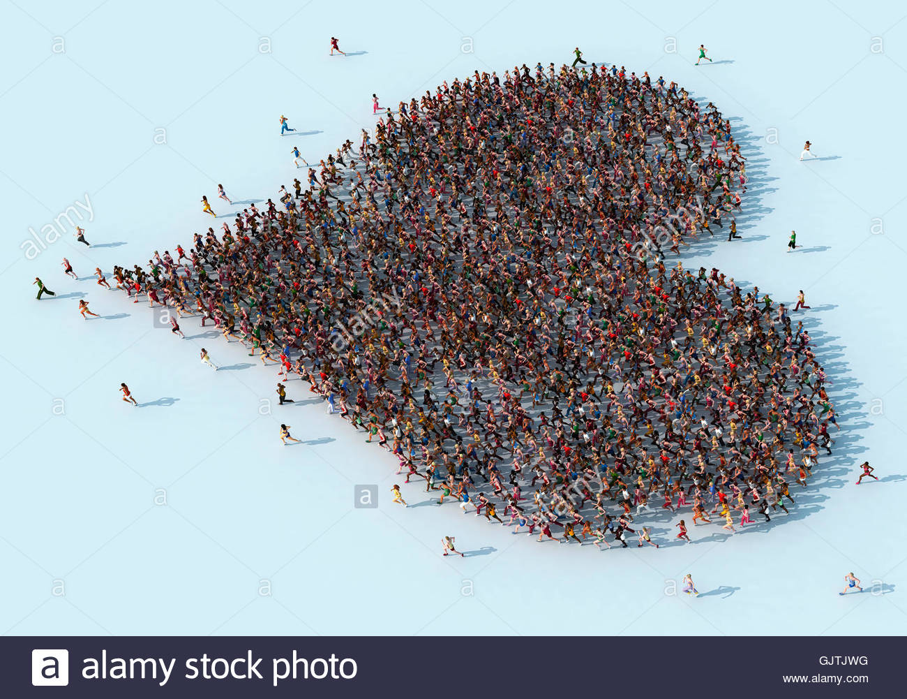 Large Group People Forming Shape Stock Photos & Large Group People ...