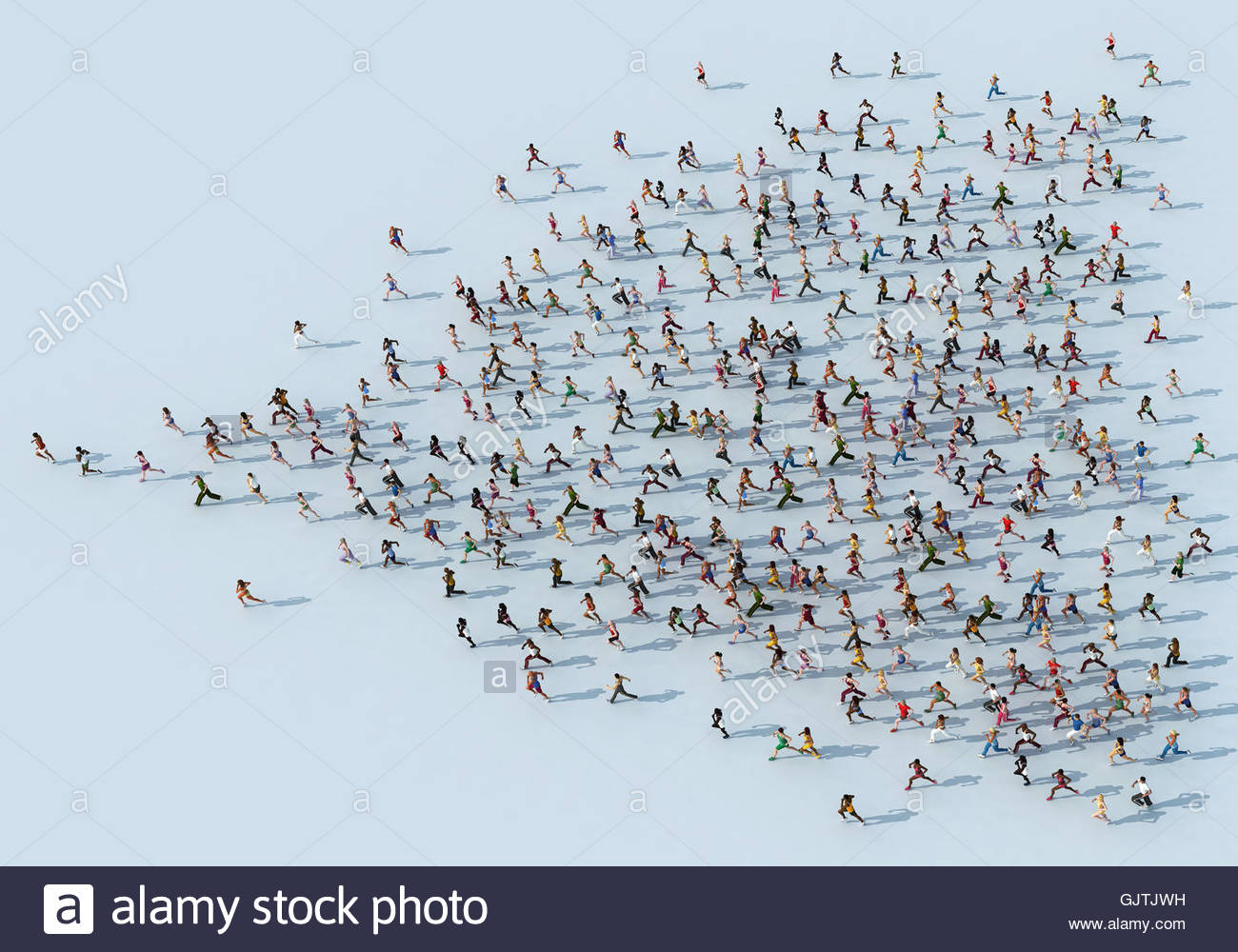 Large Group People Forming Shape Stock Photos & Large Group People ...