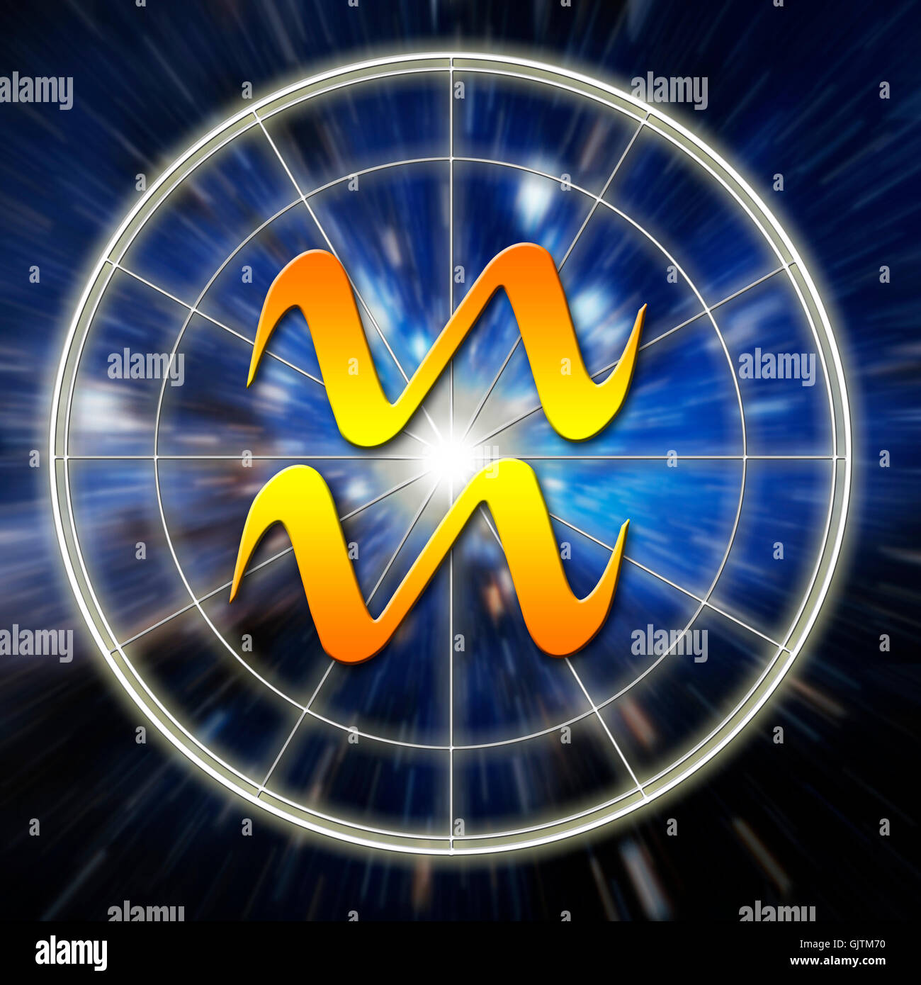 zodiac sign of Aquarius Stock Photo - Alamy