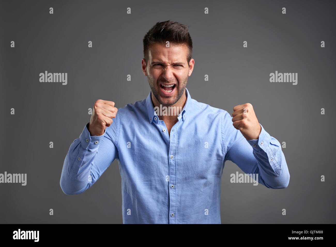 Muscular man screaming hi-res stock photography and images - Alamy