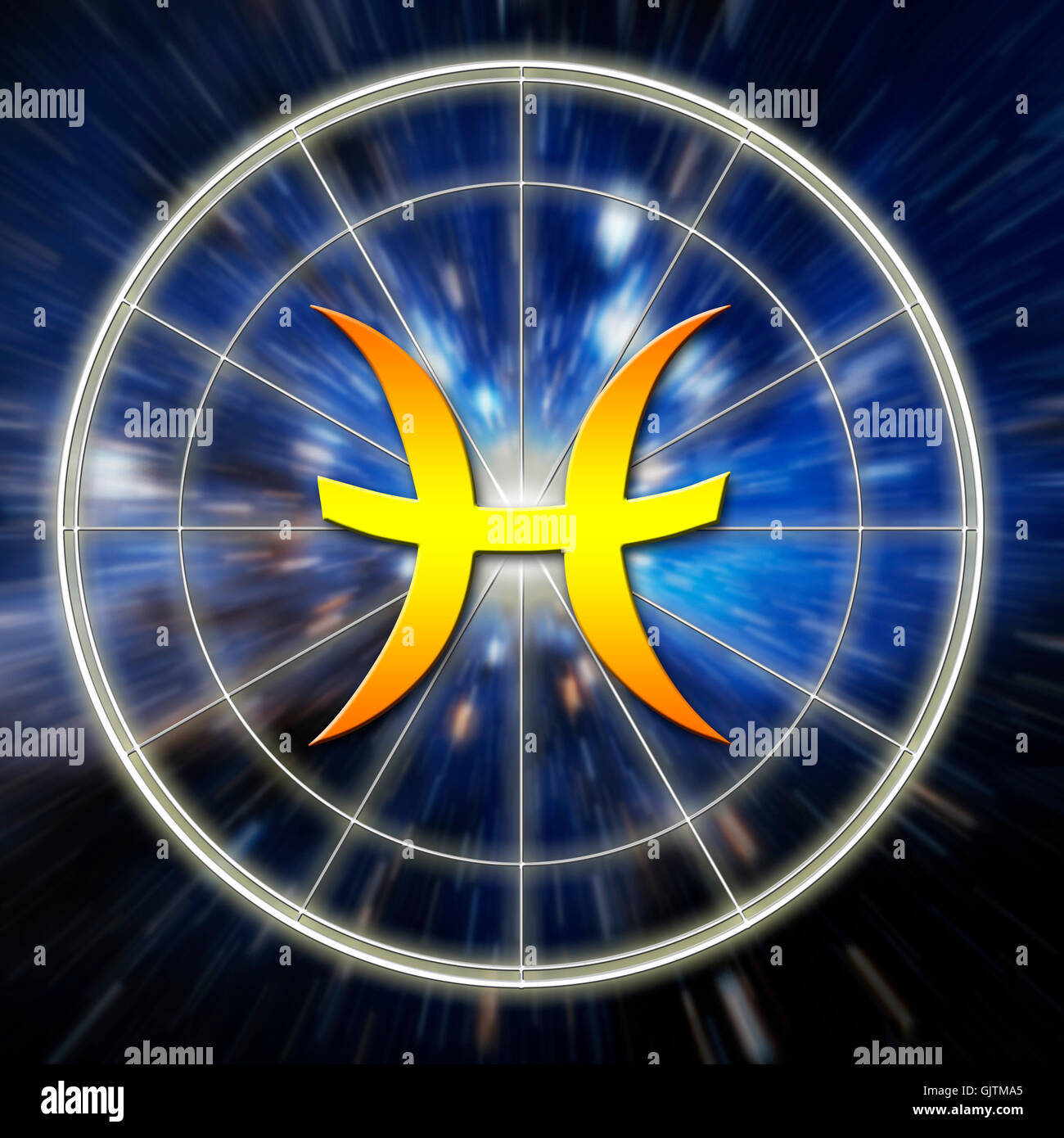 zodiac sign of Pisces Stock Photo - Alamy