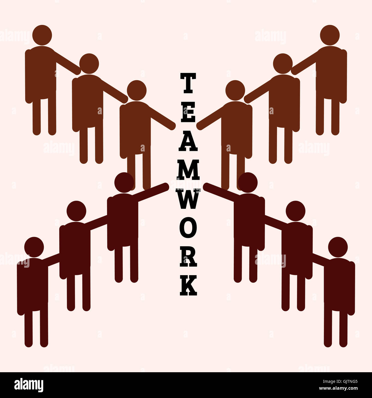 A group performing teamwork with cooperation Stock Photo - Alamy