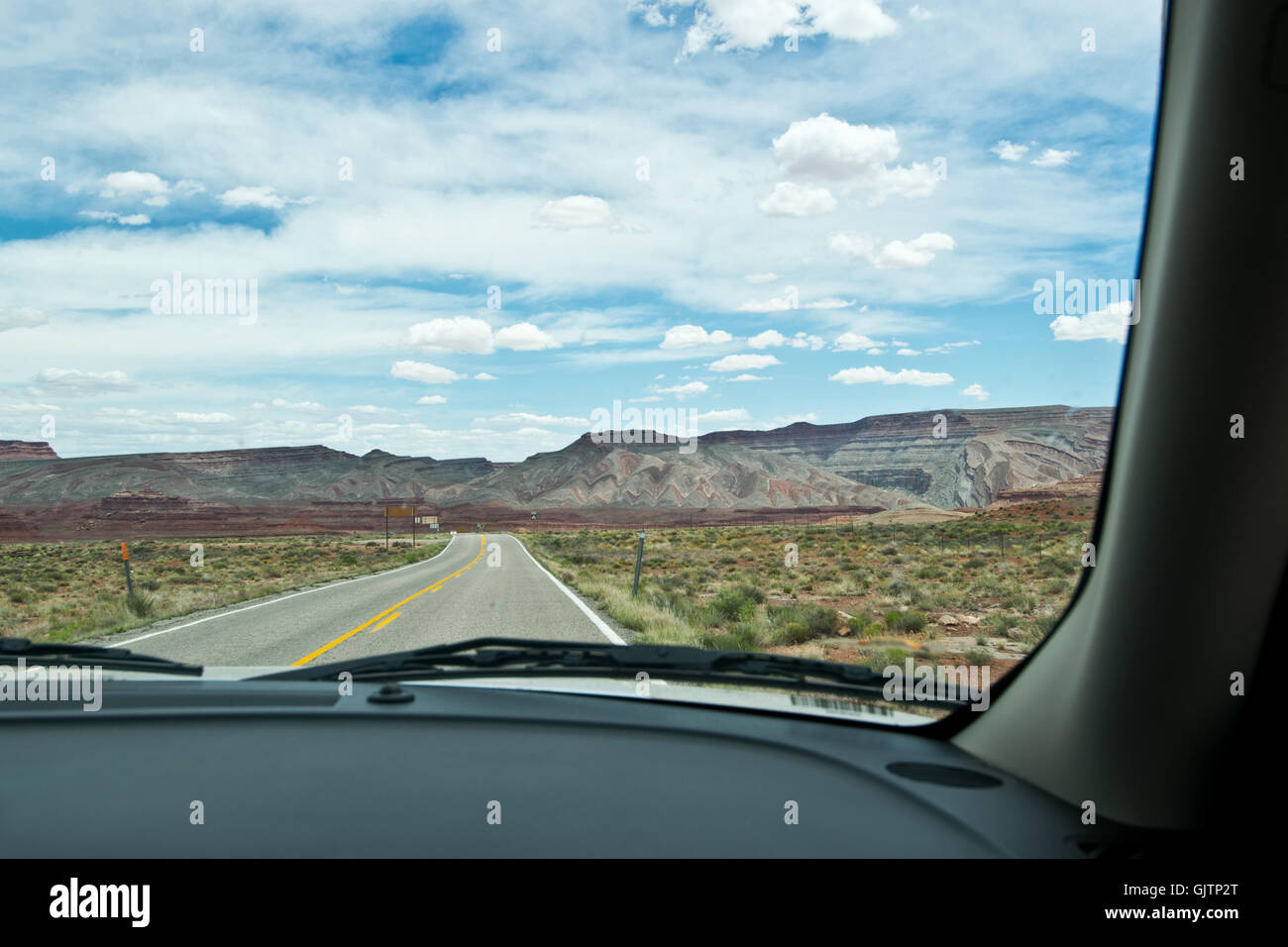 Driving through in Utah North America Stock Photo - Alamy