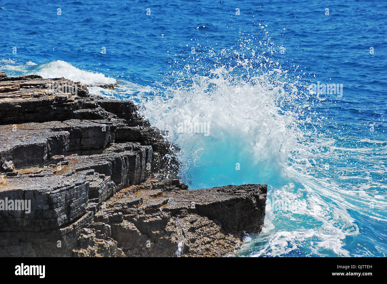 blue foam wave Stock Photo - Alamy