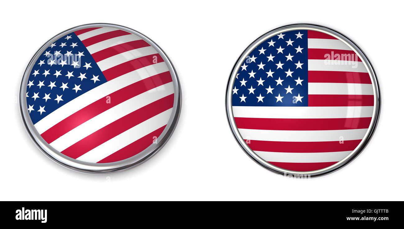 usa flag button Stock Photo - Alamy