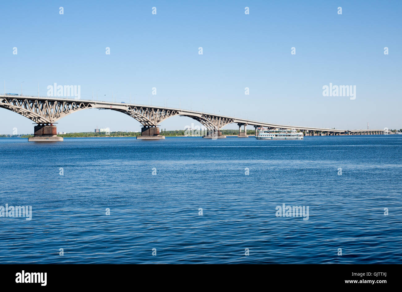 Saratov Bridge, crossing the Volga River in Saratov, Russia was the ...