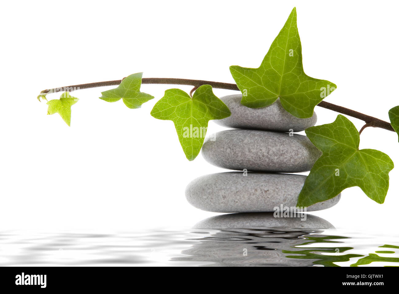 stone leaves balance Stock Photo - Alamy