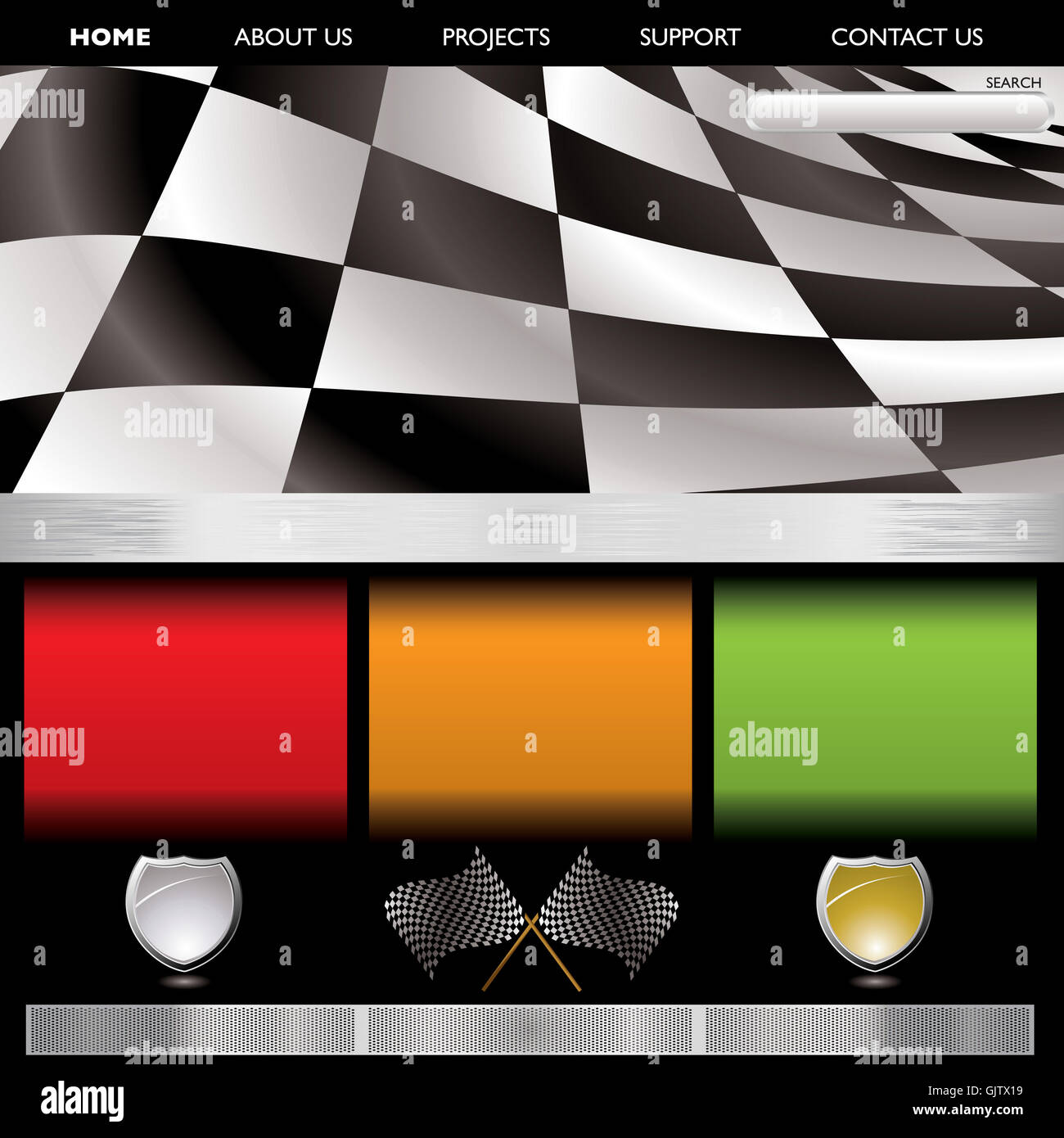 racing metal banner Stock Photo - Alamy