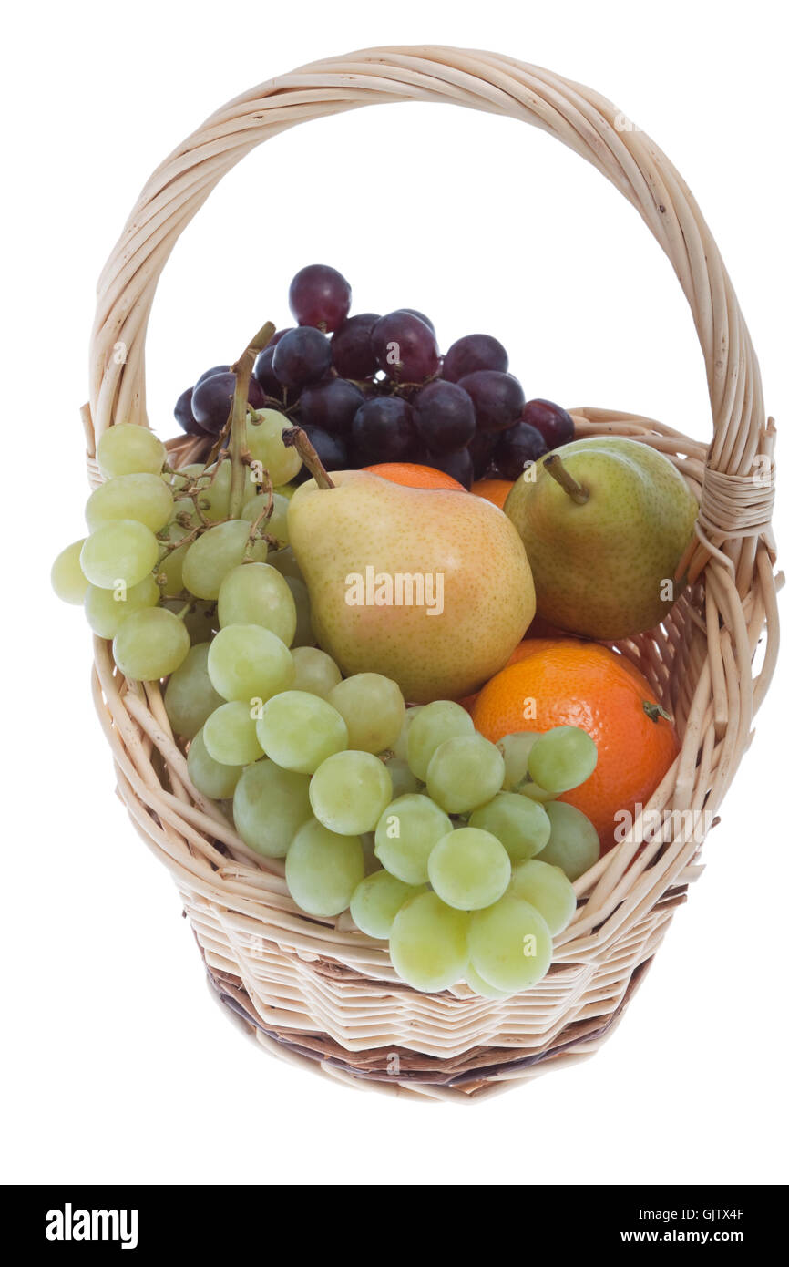 fruit basket with various fruits Stock Photo - Alamy
