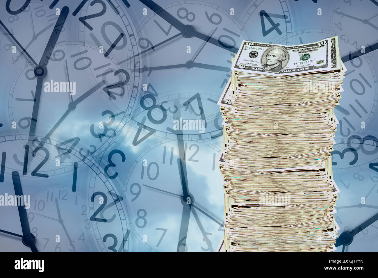 dollar dollars clock Stock Photo - Alamy