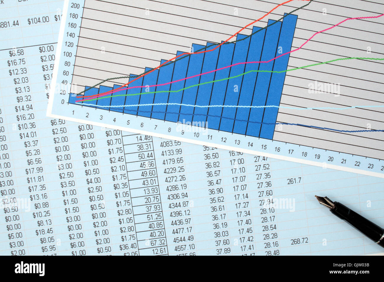 blue detail chart Stock Photo - Alamy