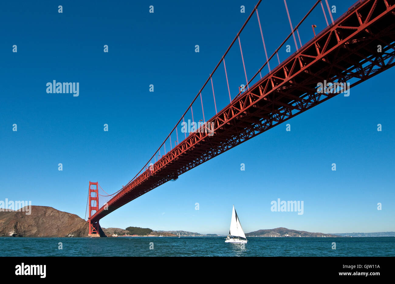 bridge sailing ship sailing boat Stock Photo - Alamy