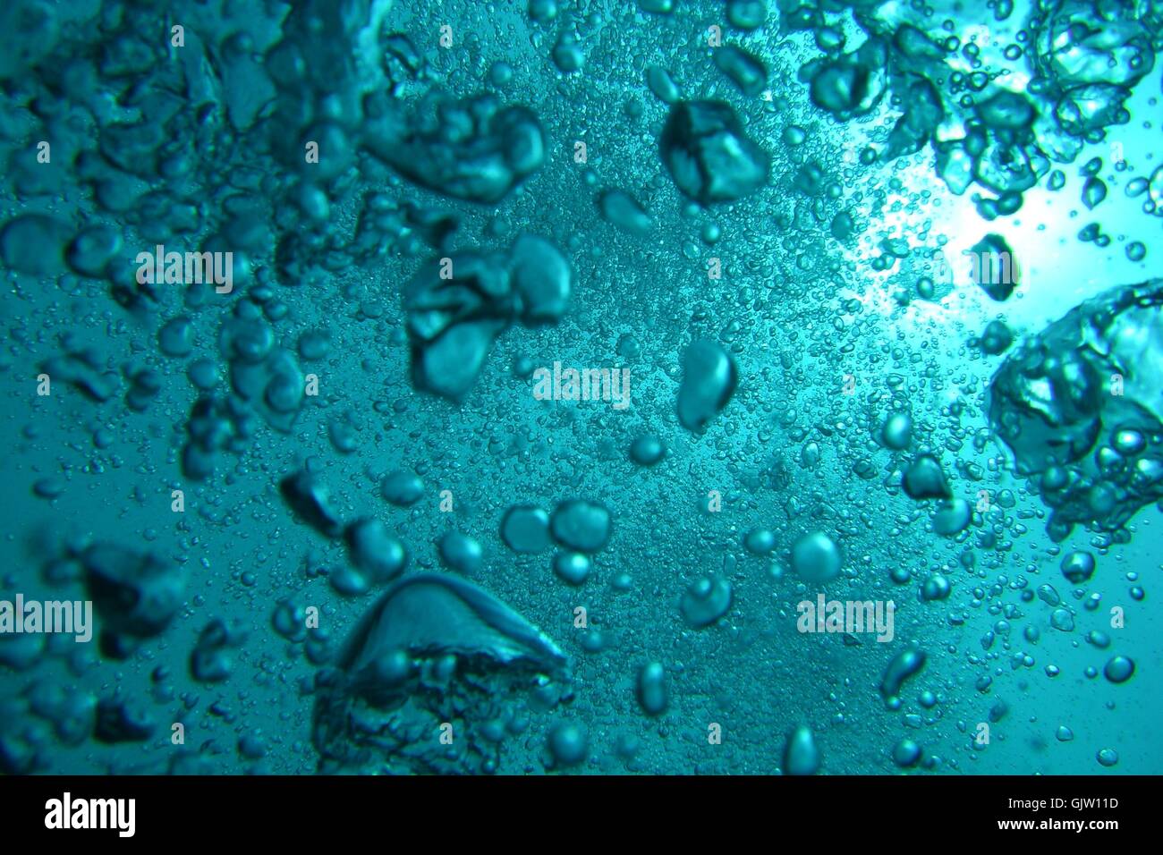 bubbles when diving Stock Photo - Alamy