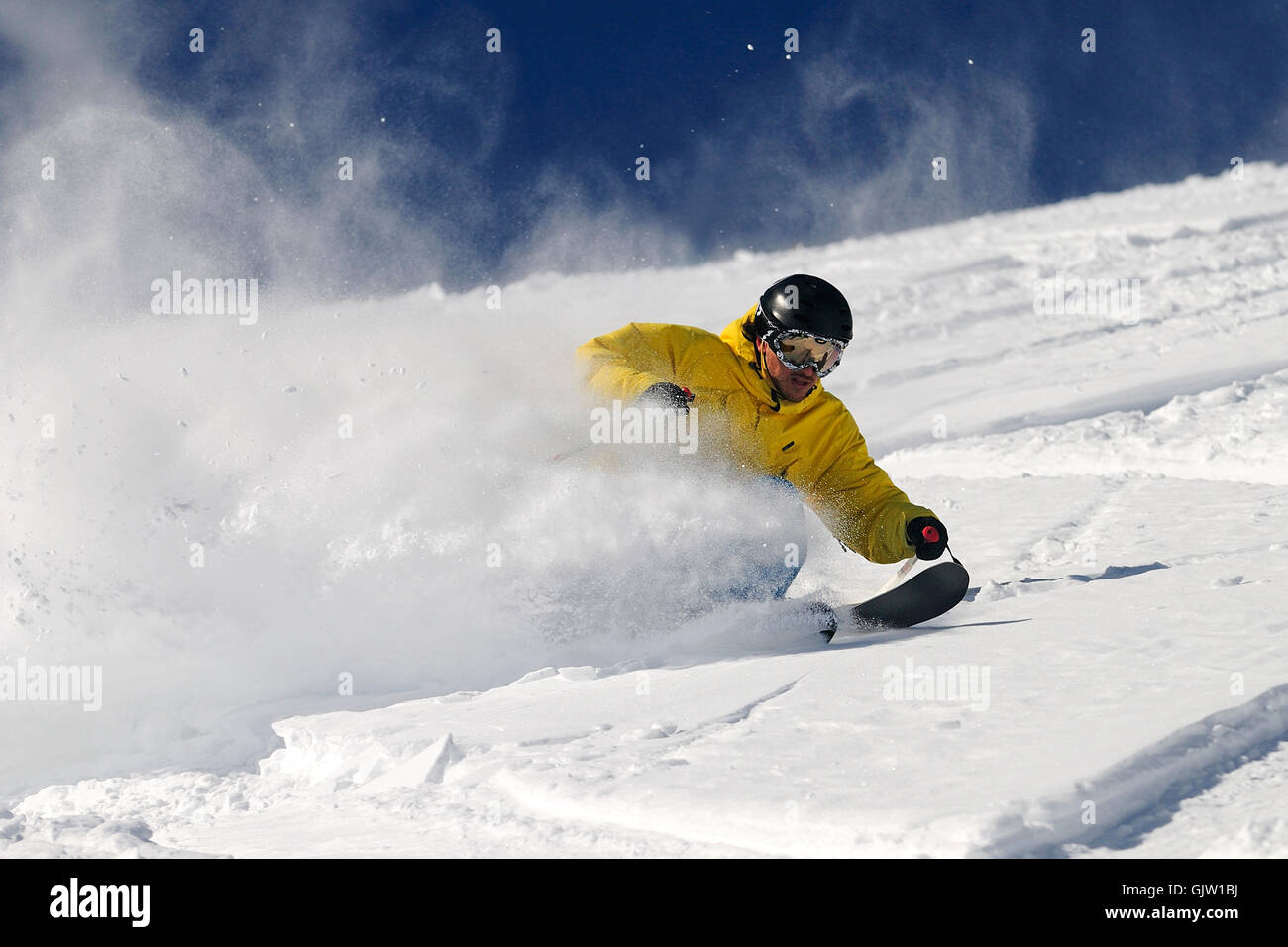 freeride skier powder snow action athlete blue cold downhill energy ...