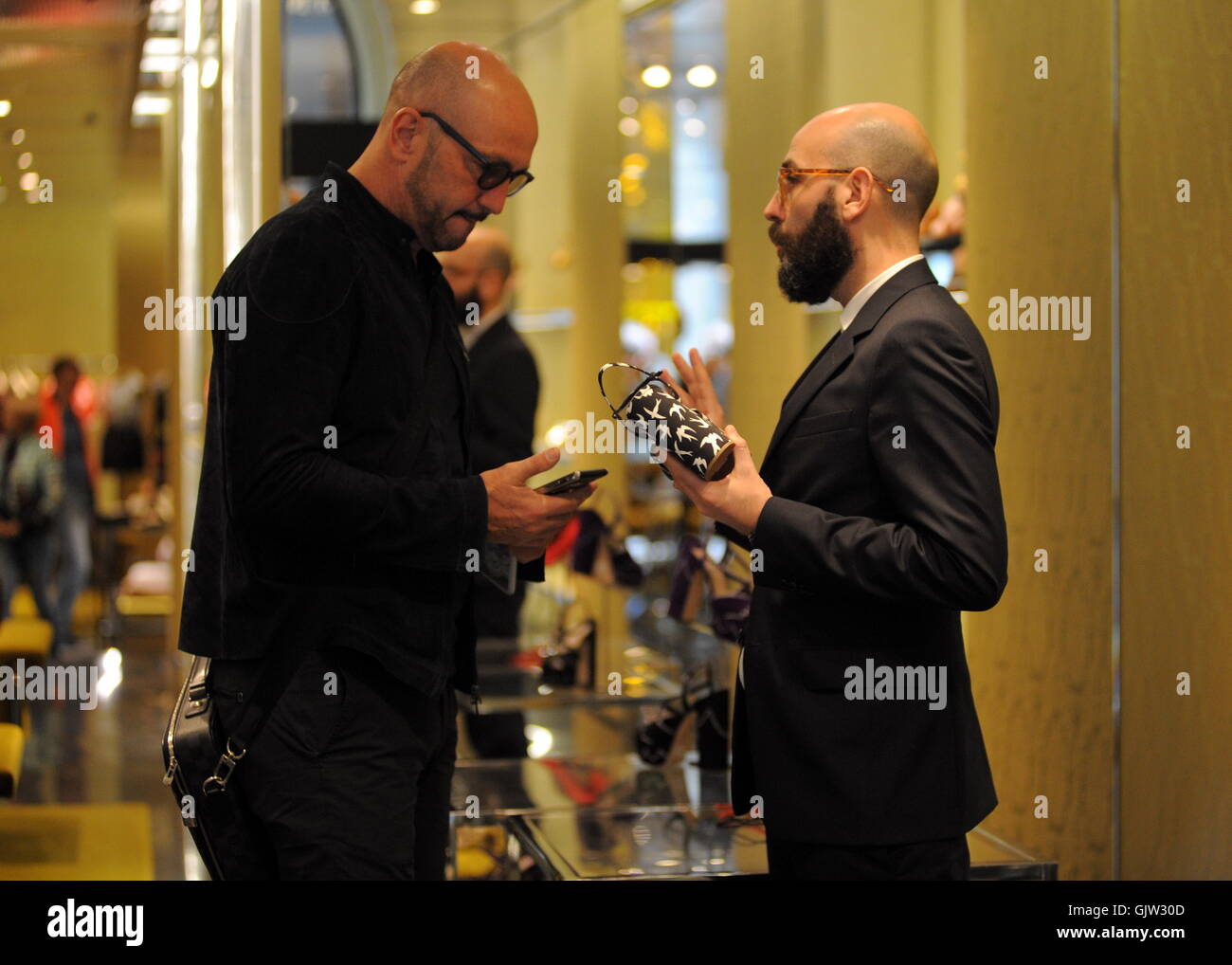 Retired Italian footballer Walter Zenga goes shoe shopping at Miu Miu ...