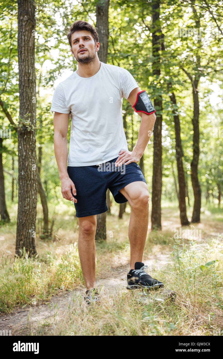 Handsome sportsman in red hi-res stock photography and images - Alamy