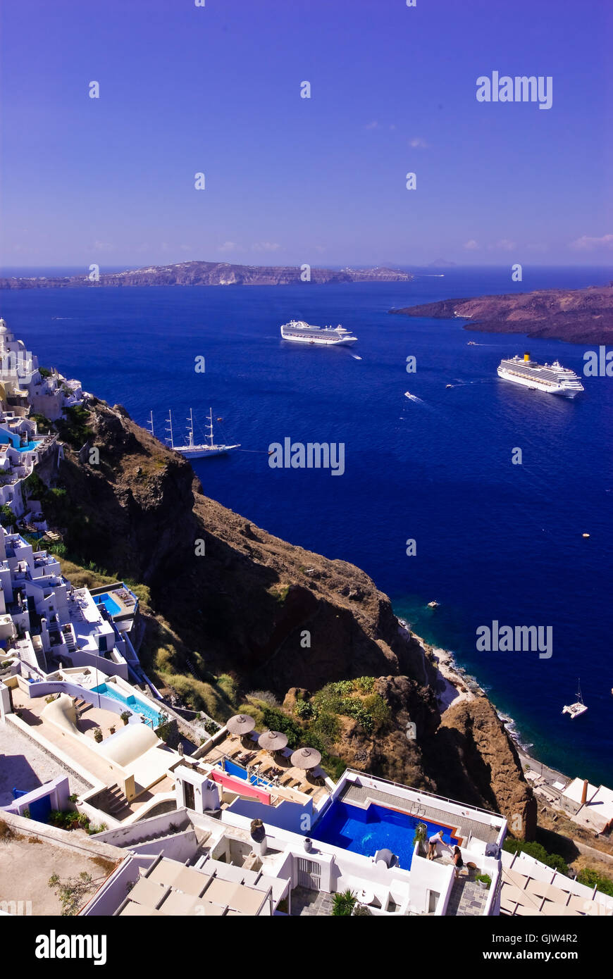 views from santorini Stock Photo - Alamy