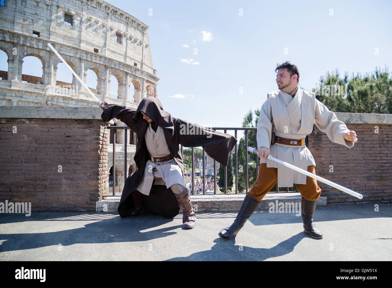 Star Wars Day 2016 at the Colosseum in Rome Featuring: Atmosphere Where ...