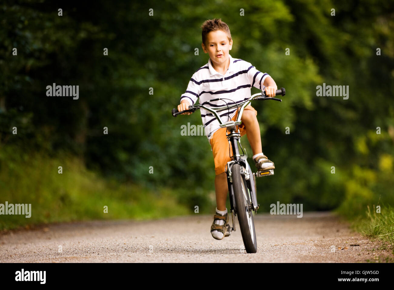 boy on bike Stock Photo - Alamy