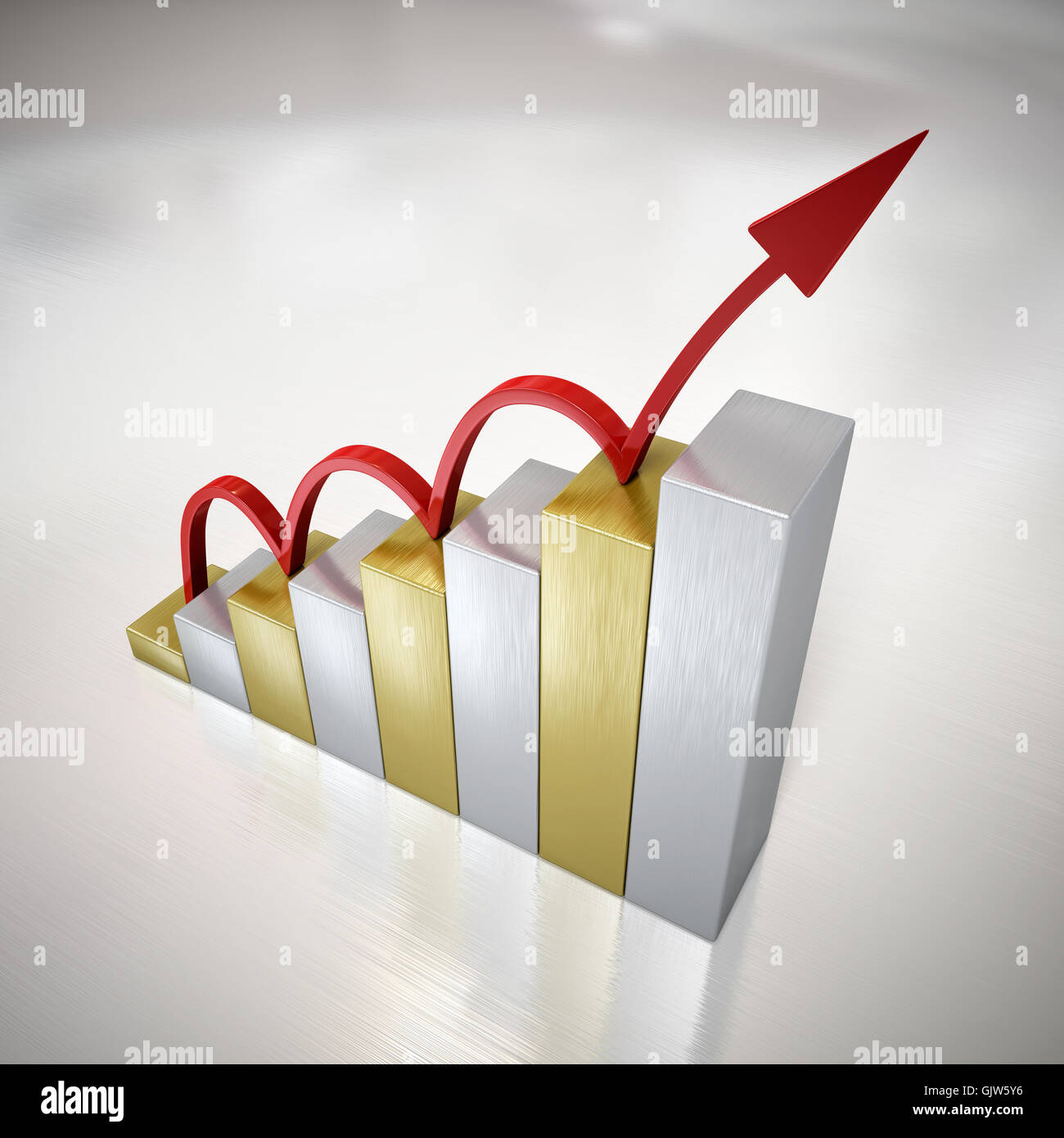 chart - jumping arrow Stock Photo - Alamy