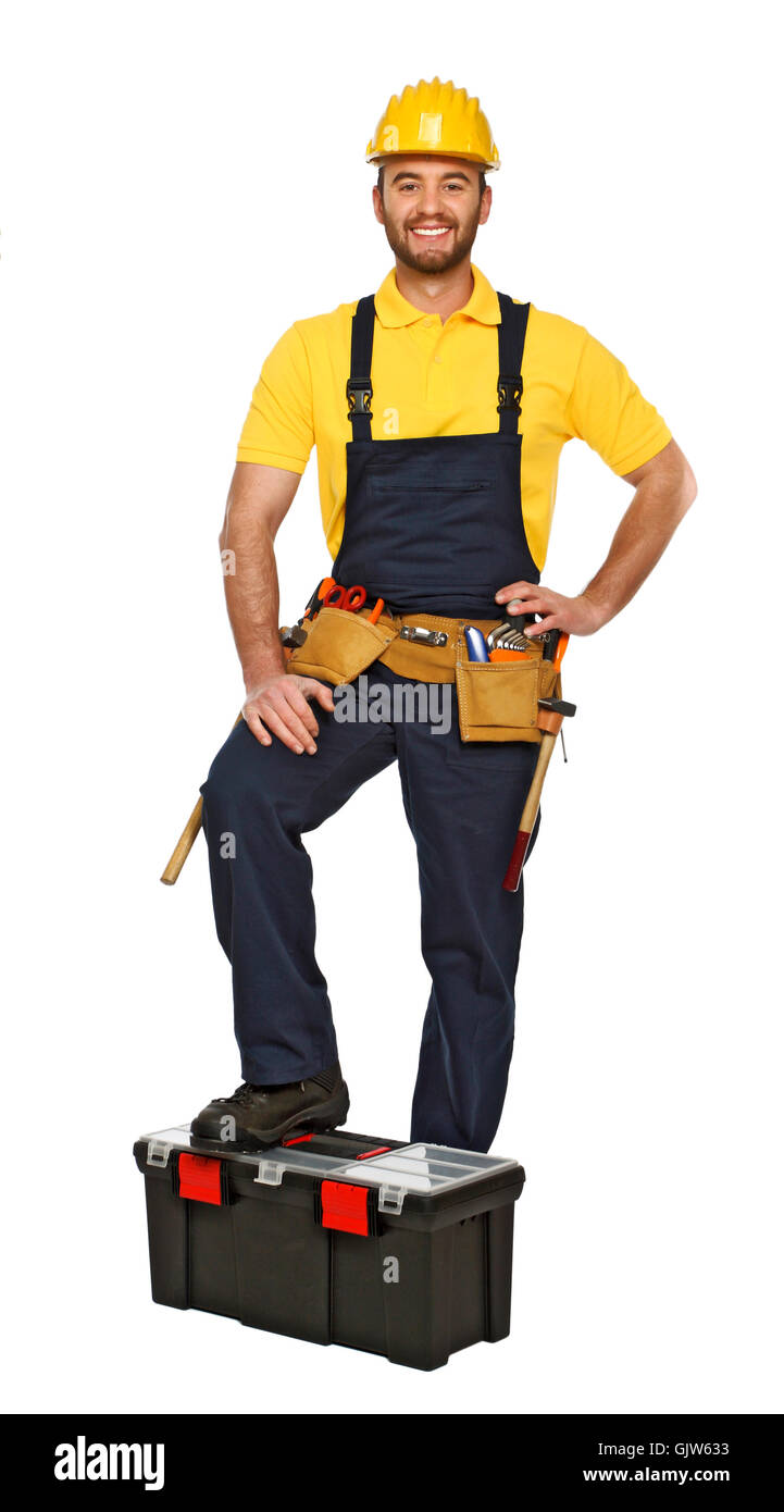 Carpenter builder electrician workers Cut Out Stock Images & Pictures ...