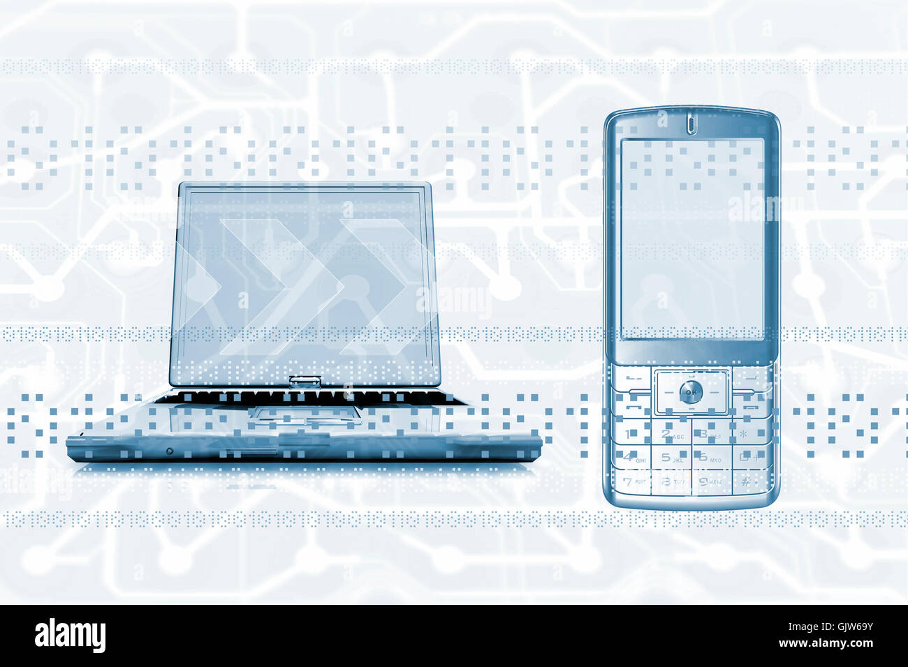 Phone laptop graphic @ hi-res stock photography and images - Alamy