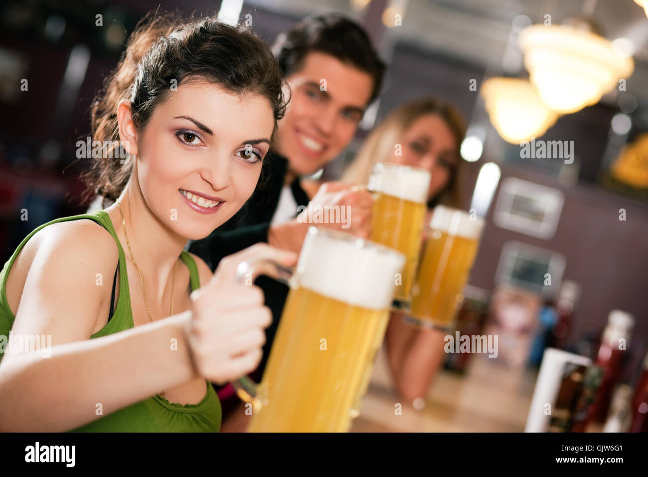 woman restaurant bar Stock Photo - Alamy