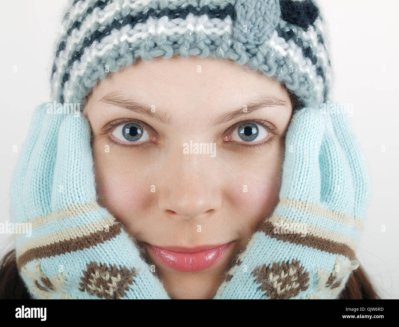 woman winter face Stock Photo - Alamy