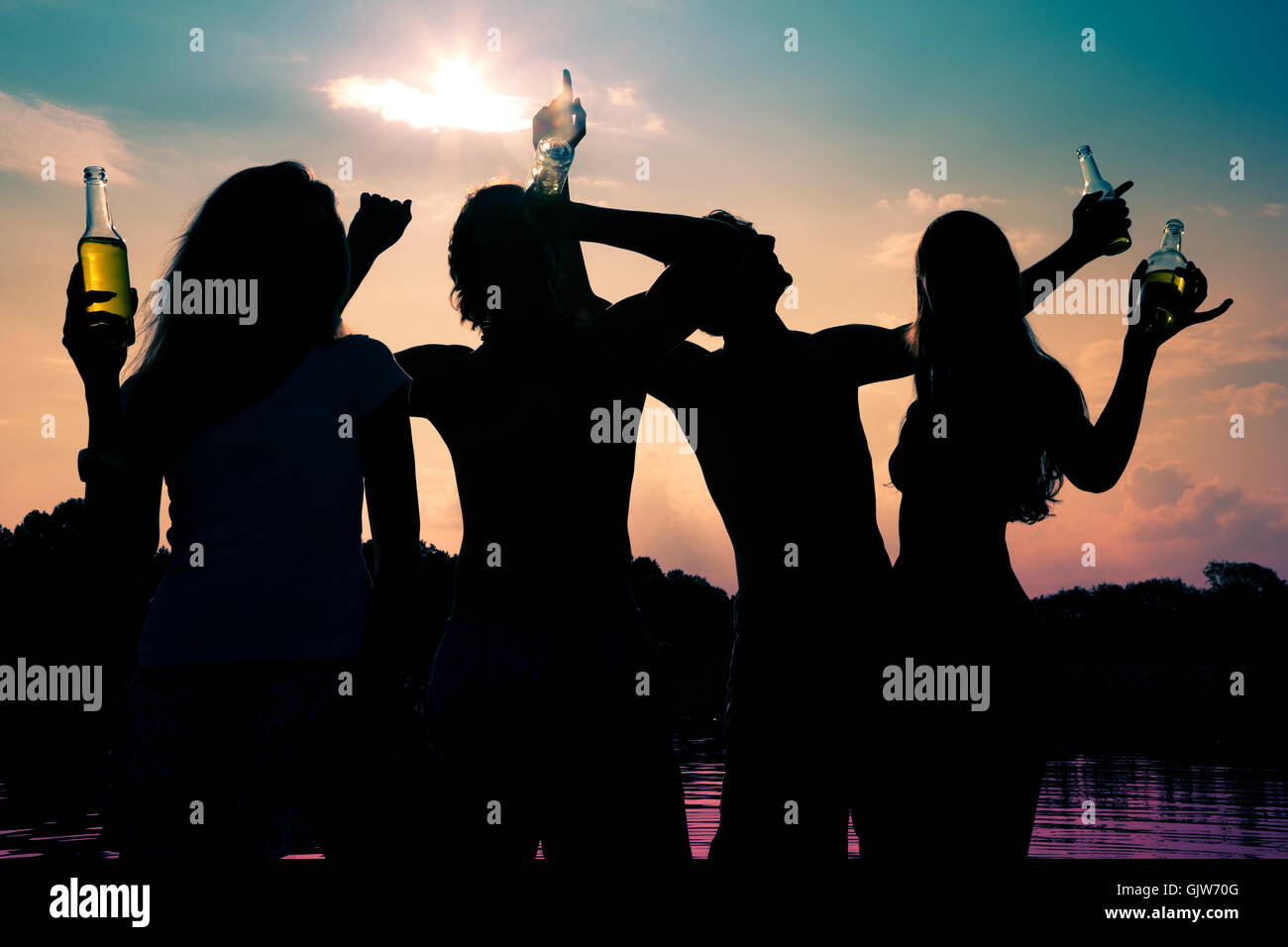 music sunset beach Stock Photo - Alamy