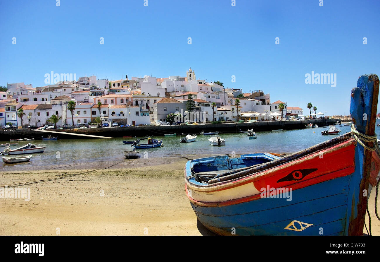 portugal boat landscape Stock Photo - Alamy