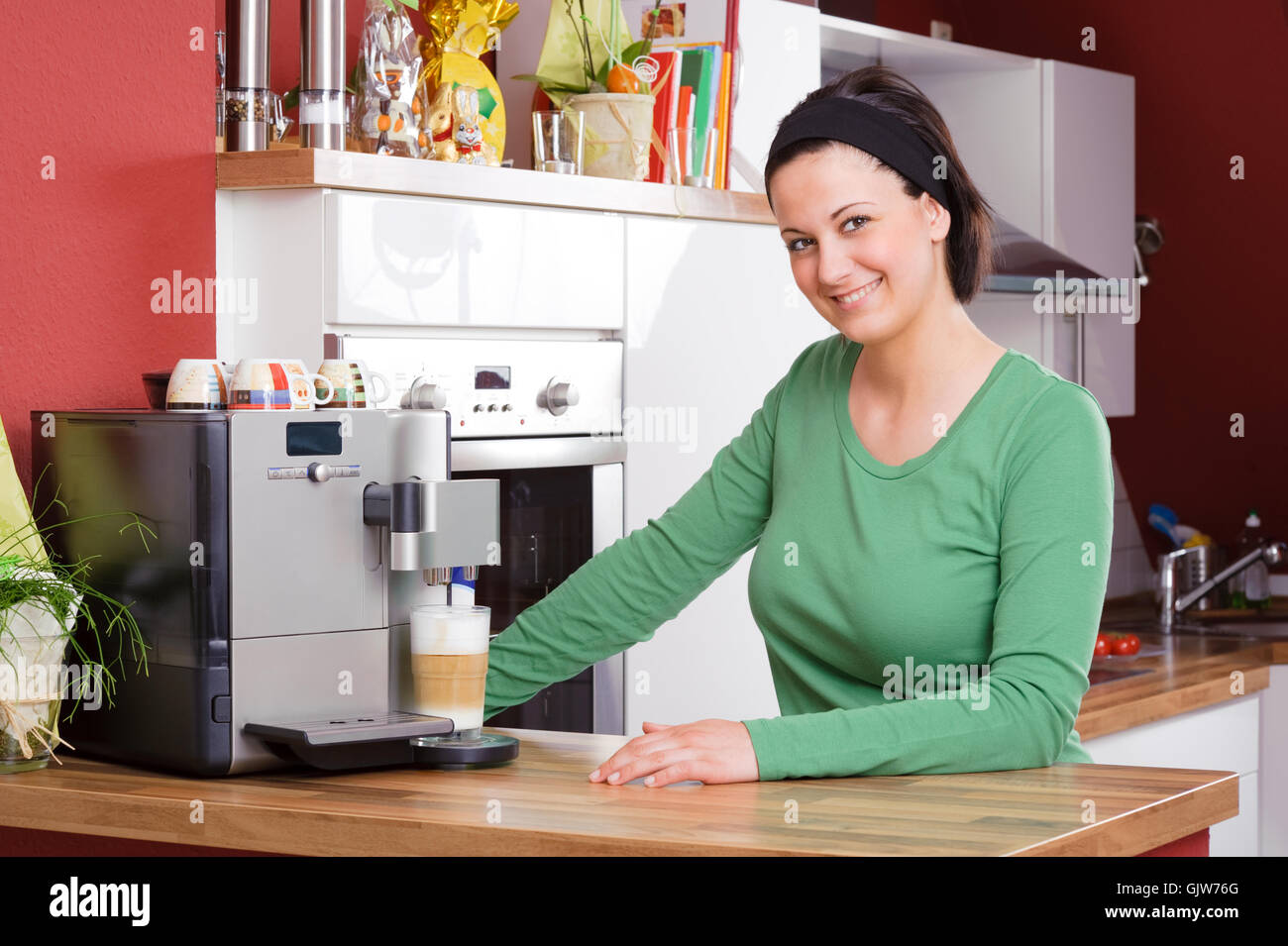 woman cafe waitress Stock Photo - Alamy