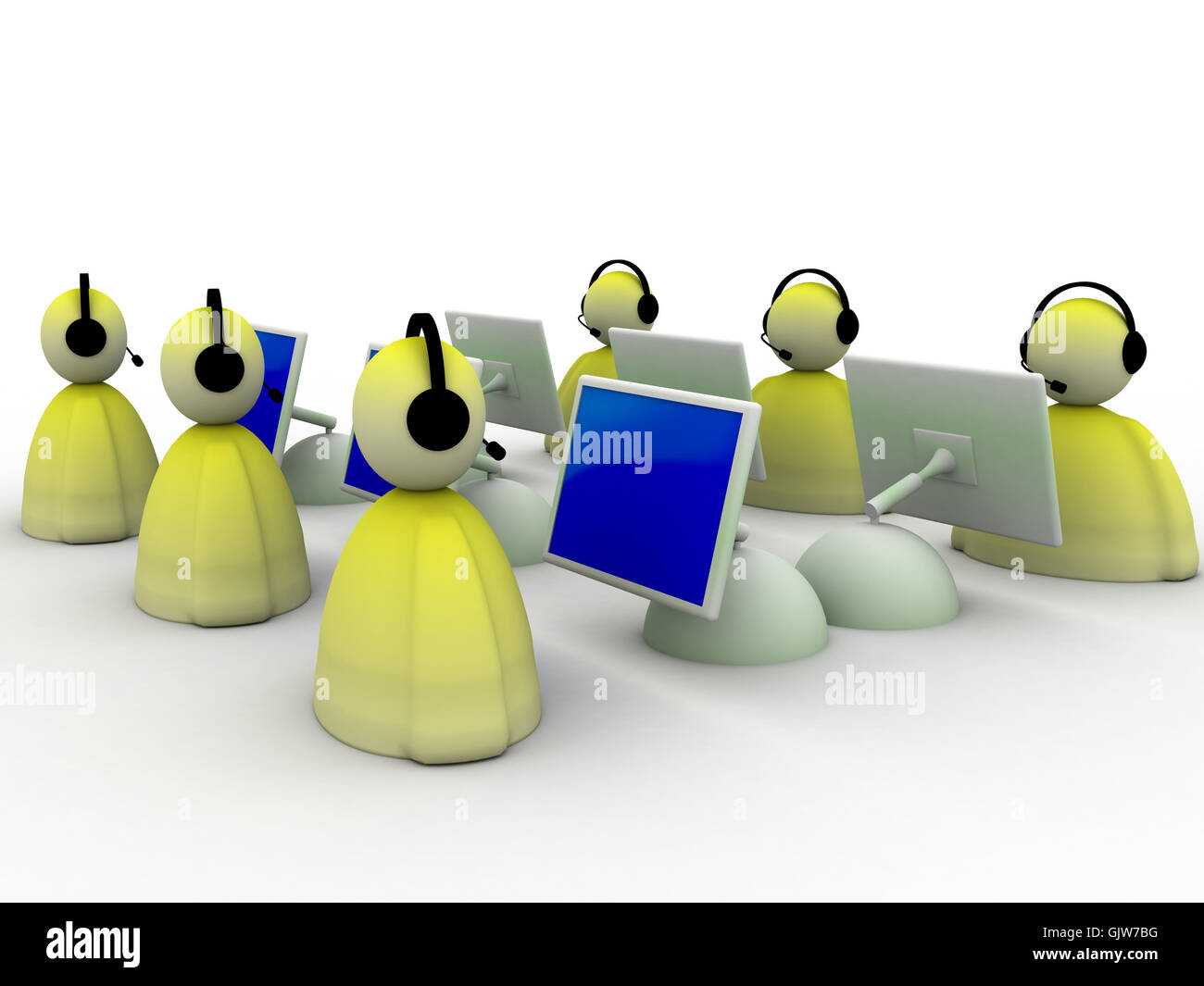 communication monitor headset Stock Photo - Alamy