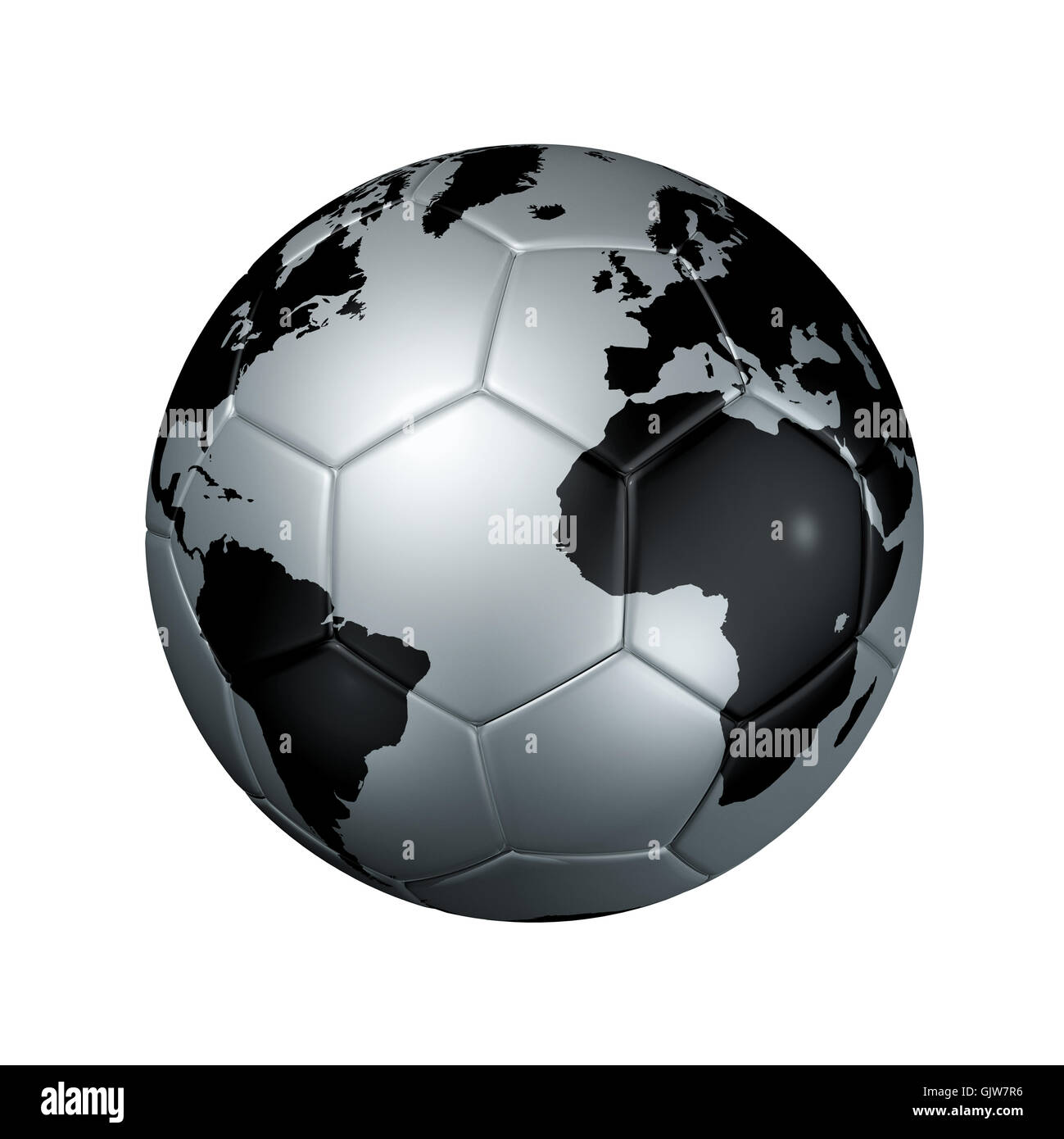 Soccer ball earth map hi-res stock photography and images - Alamy