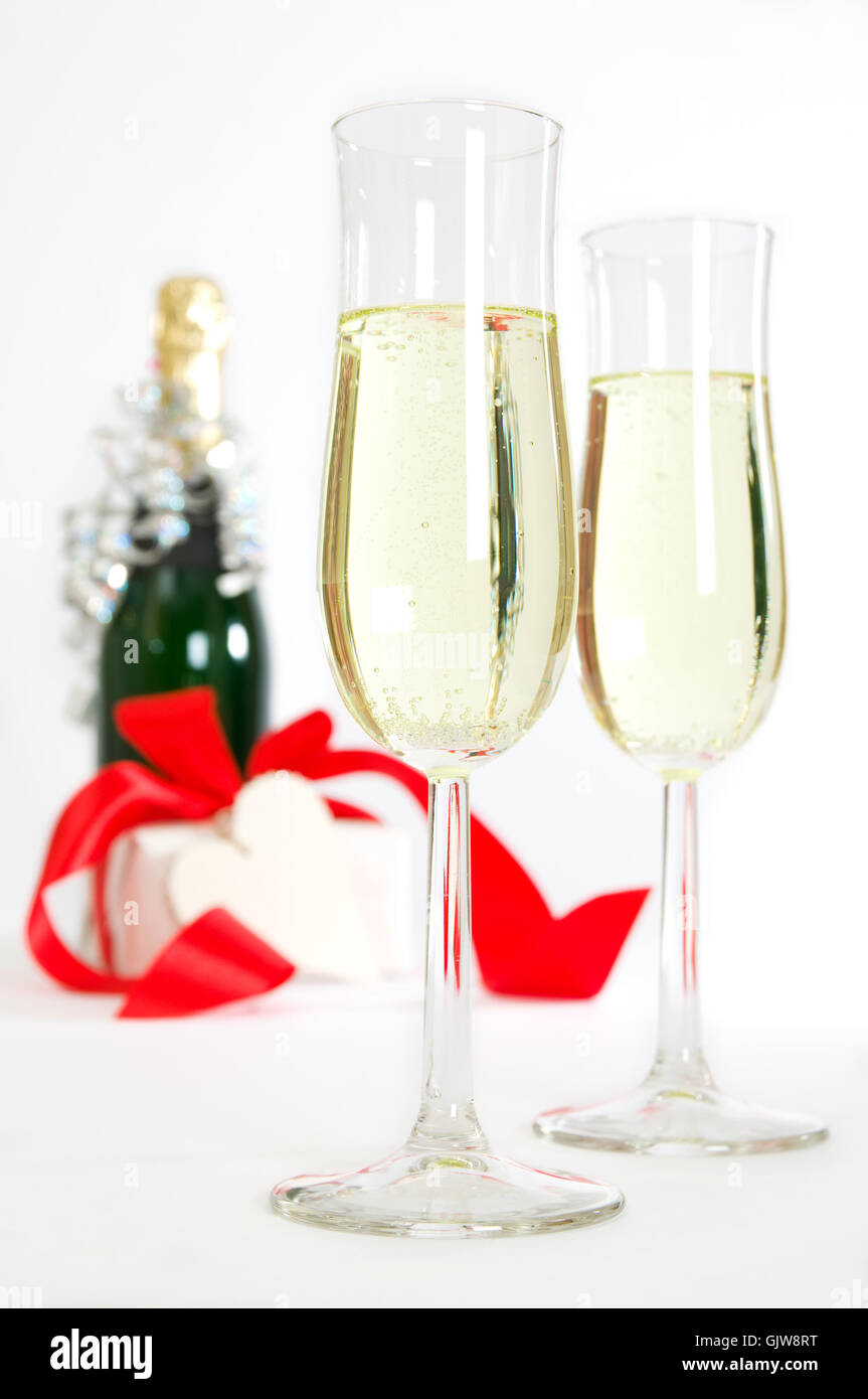 champagne present drink Stock Photo - Alamy