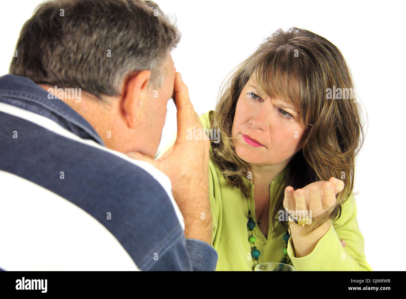 conversation female emotional Stock Photo - Alamy