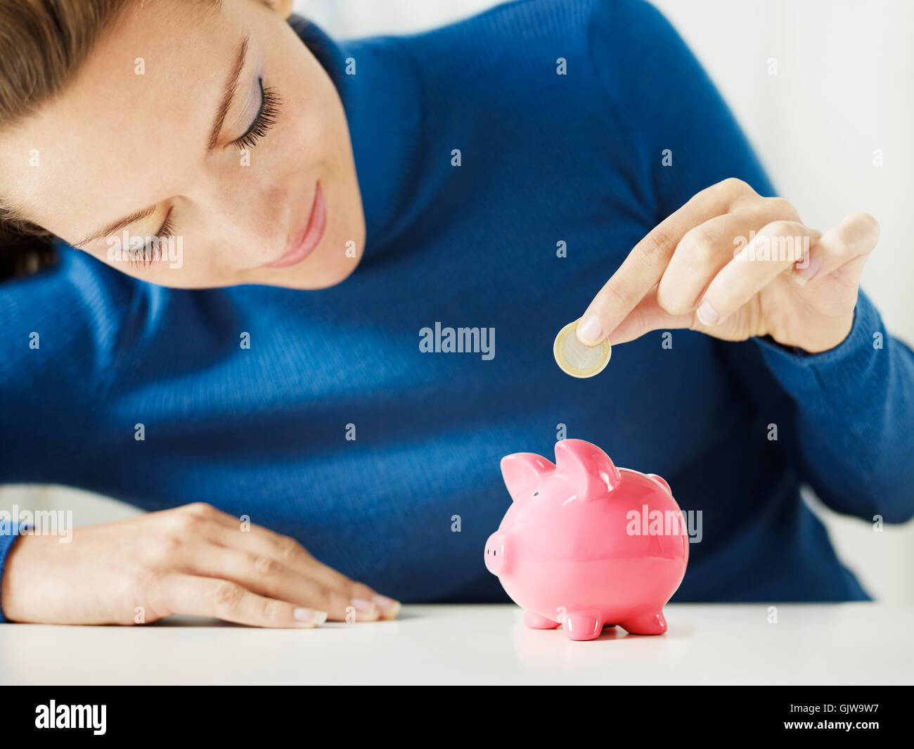 woman bank lending institution Stock Photo - Alamy