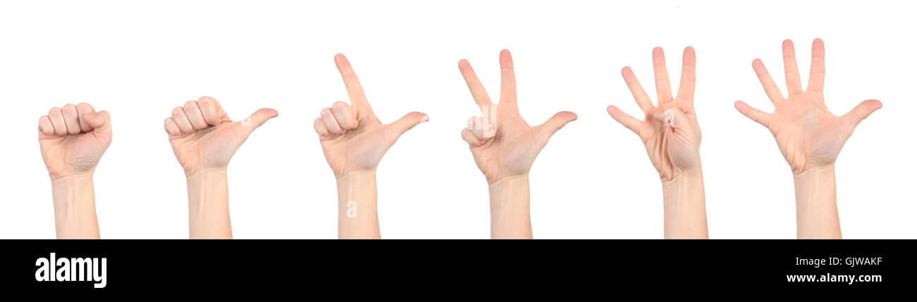 sign signal hand Stock Photo - Alamy