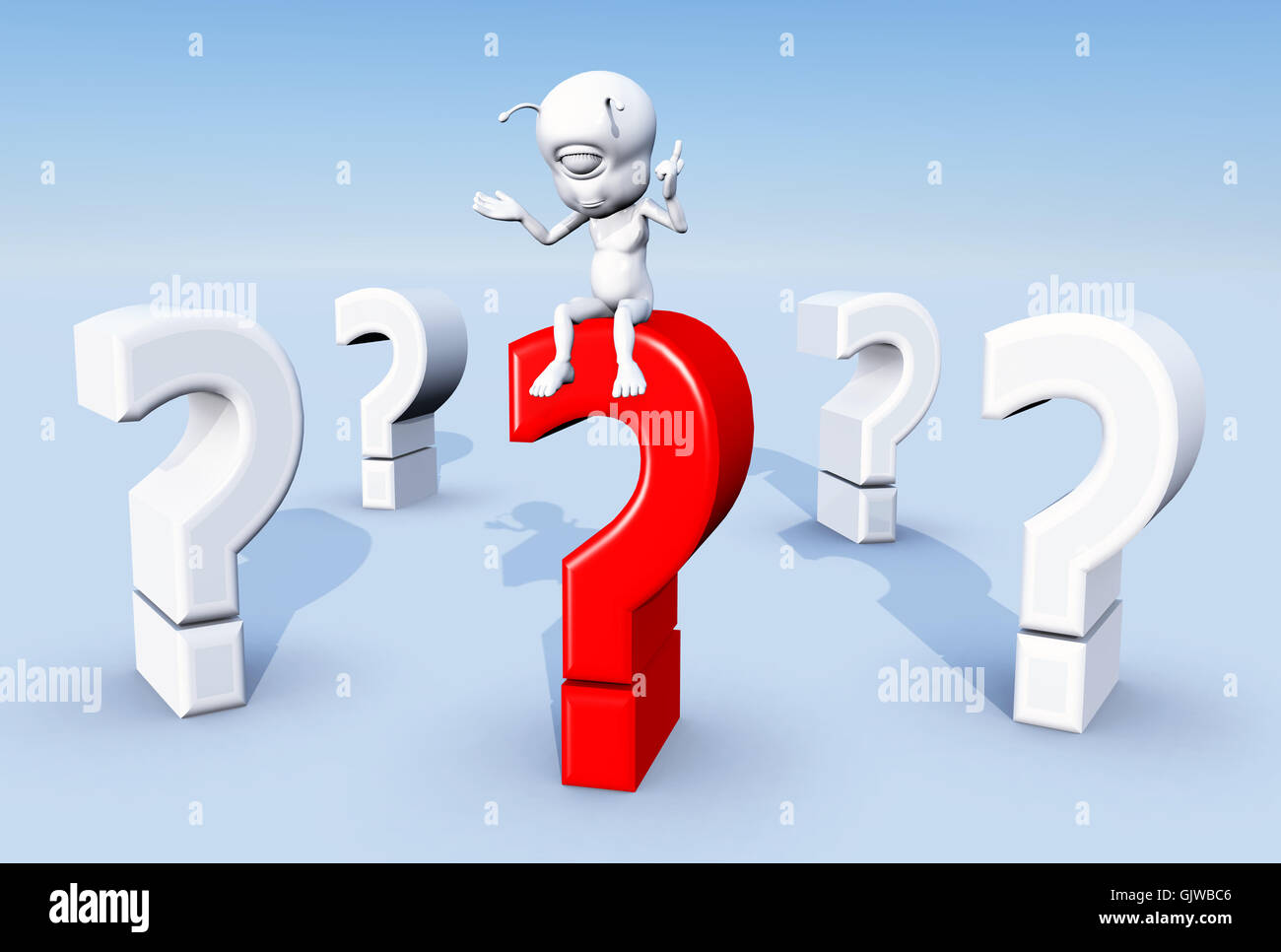 question mark with thinkers Stock Photo - Alamy