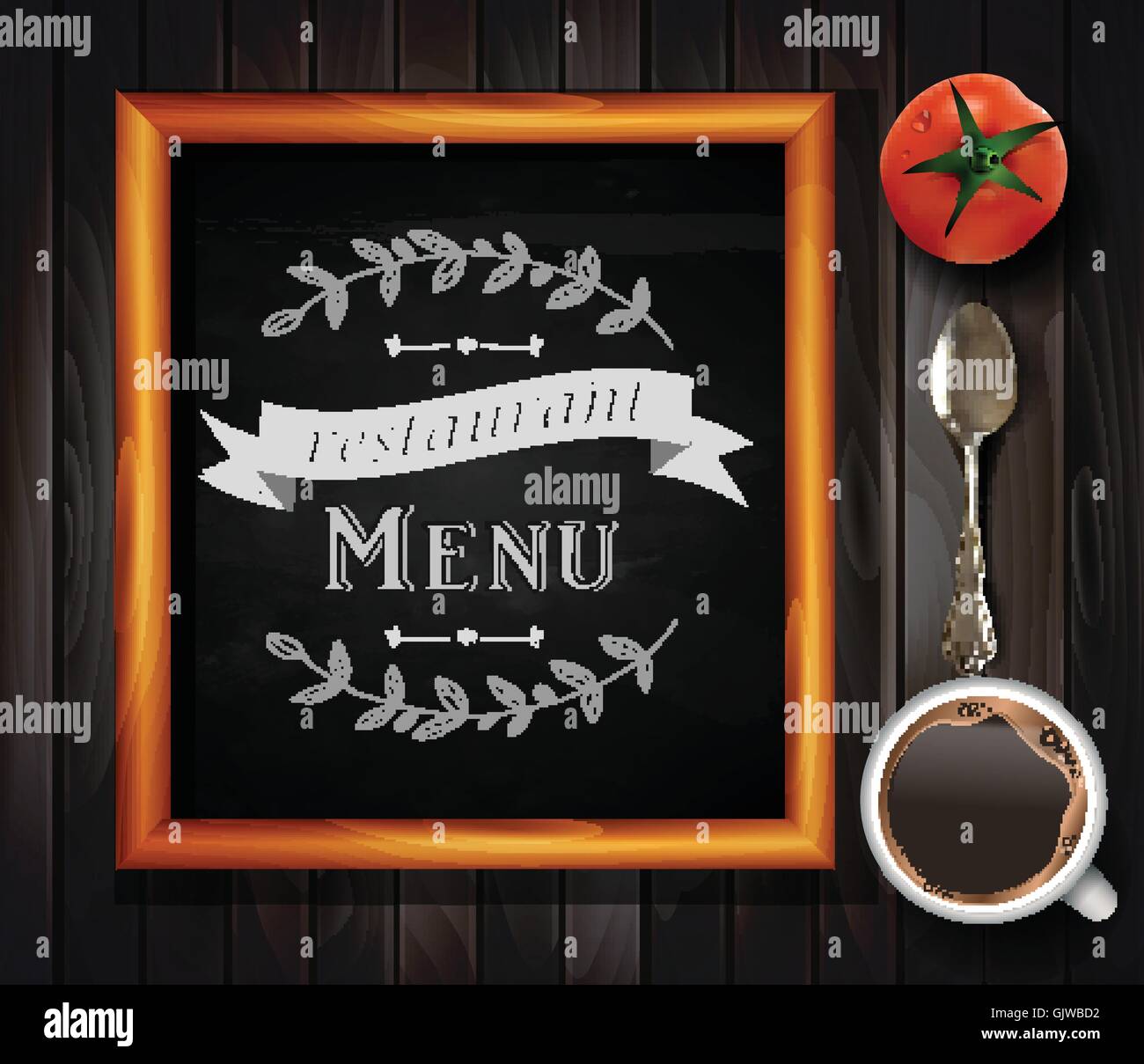 Menu on Chalkboard Stock Vector Image & Art - Alamy