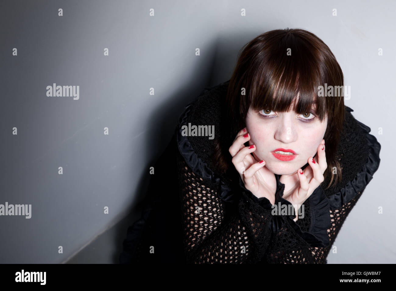 woman female fear Stock Photo - Alamy