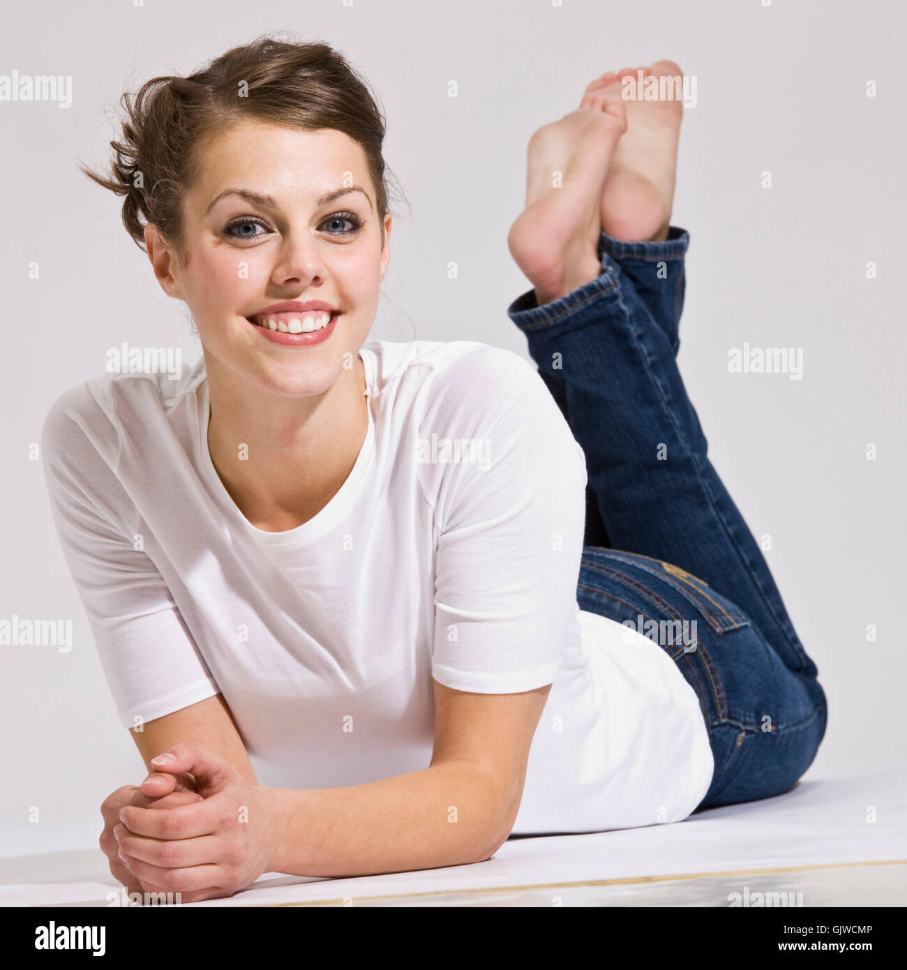 woman isolated female Stock Photo - Alamy