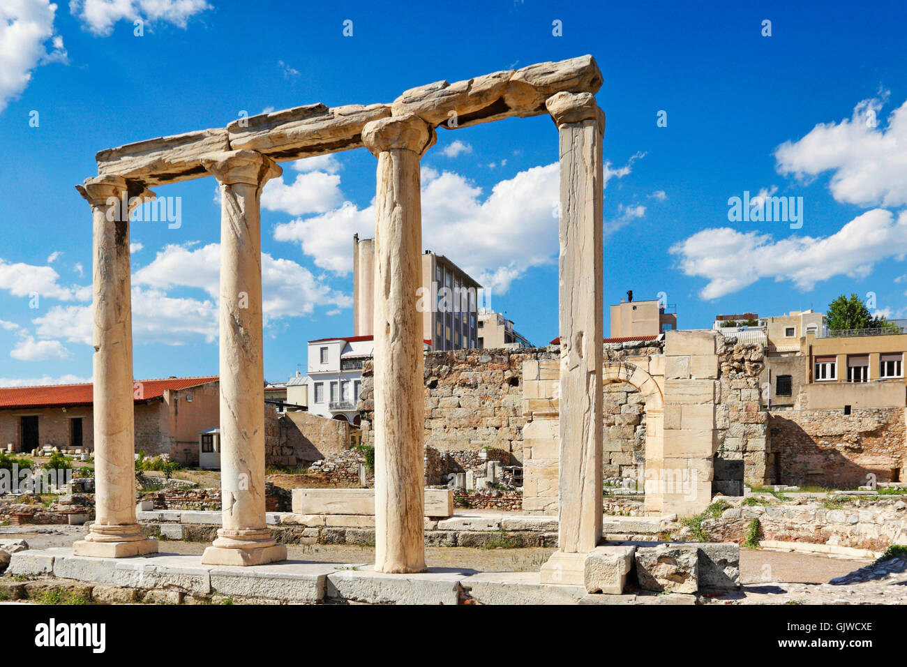 Tetraconch church Megali Panagia (5th cent. A.D.) in the yard of ...
