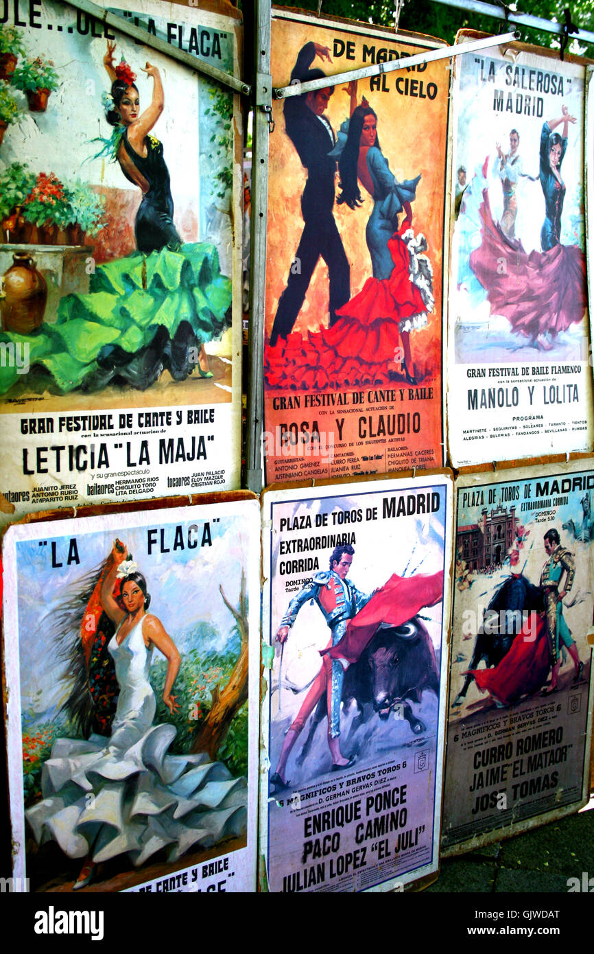 poster posters advertising posters Stock Photo - Alamy