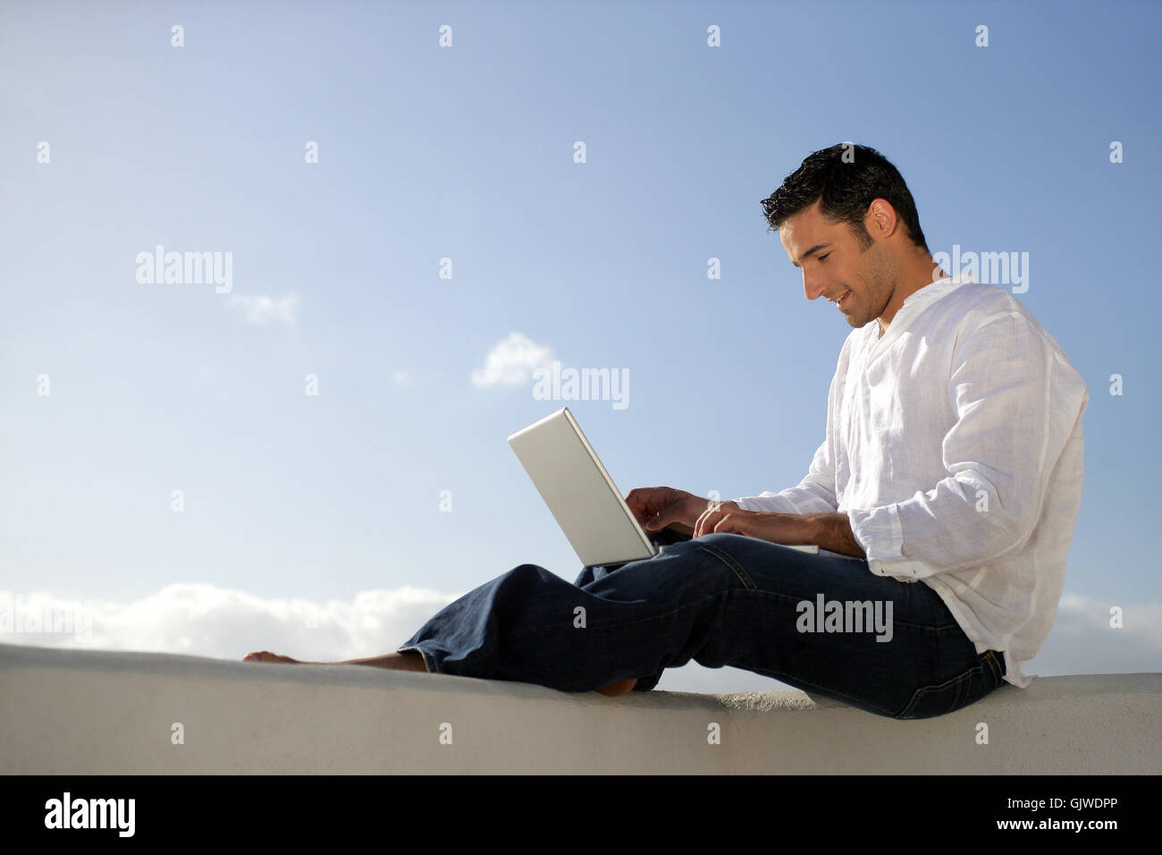 profile laptop notebook Stock Photo - Alamy