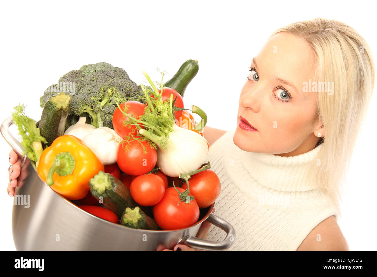 woman with vegetables Stock Photo - Alamy