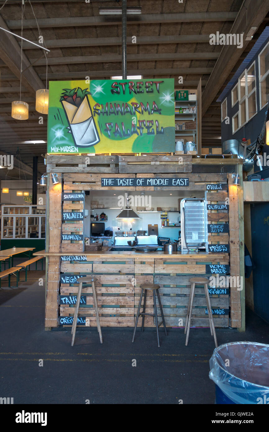 Middle East Street Shawarma Falafel stall in the new street food eatery ...